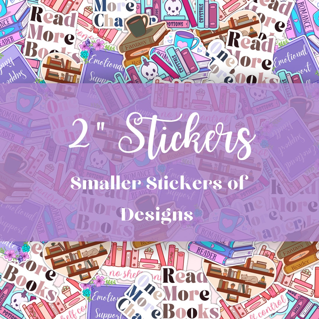 Bookish Vinyl Stickers: 2" Reader Laptop Decals - Etsy