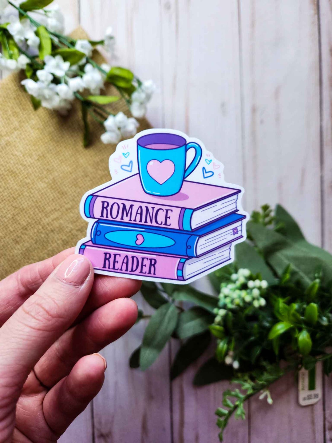 Romance Reader Vinyl Sticker, Book Sticker, Bookish Merch, Bookish ...