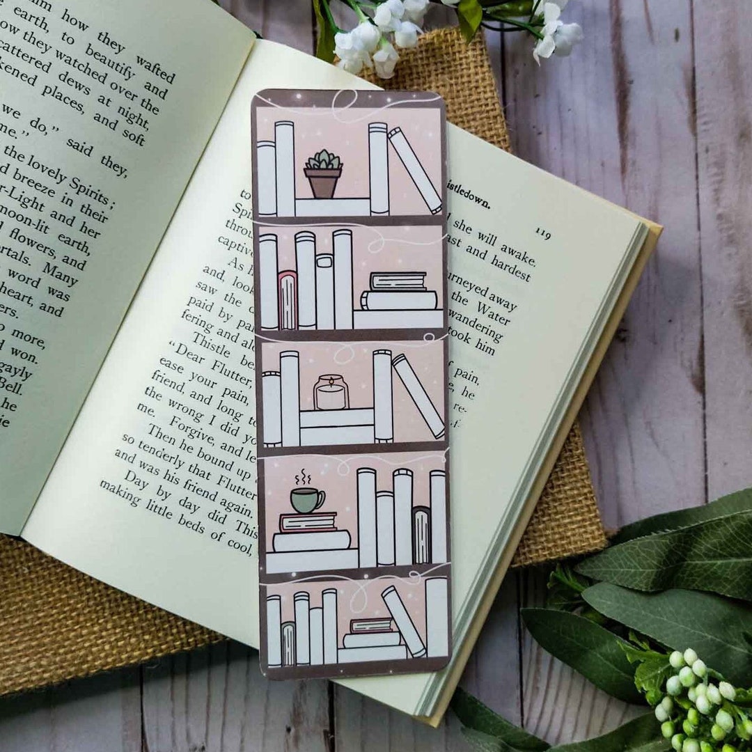 Plant Bookshelf Book Tracker Bookmark: Reading Log - Etsy