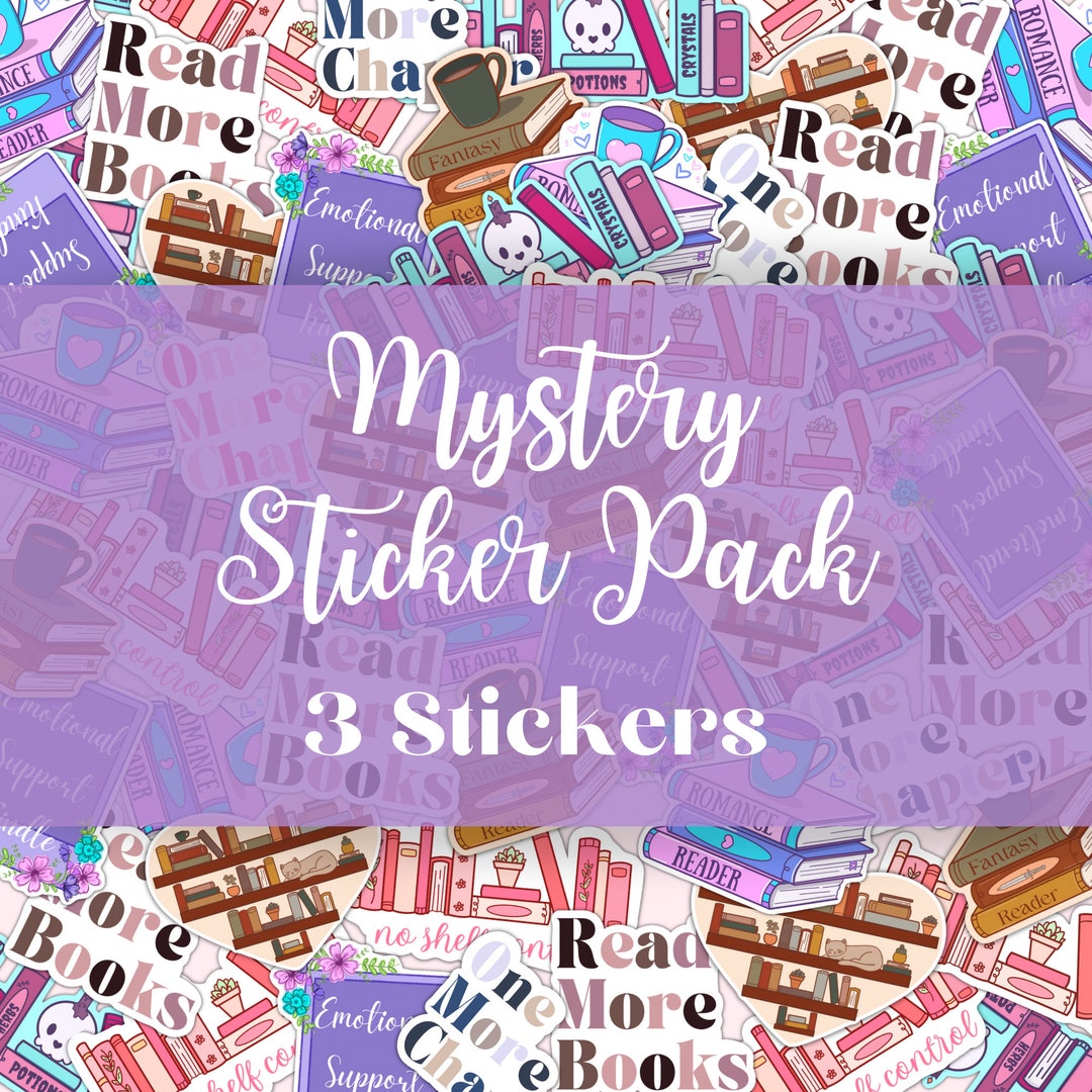 Mystery Sticker Pack, Random Sticker Pack, Laptop Stickers, Bookish ...