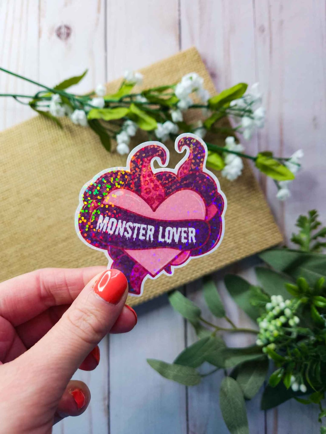 Monster Lover Romance Vinyl Sticker, Book Sticker, Bookish Merch ...