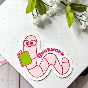 Bookworm Bookish Vinyl Sticker, Bookish Stickers, Book Stickers - Etsy