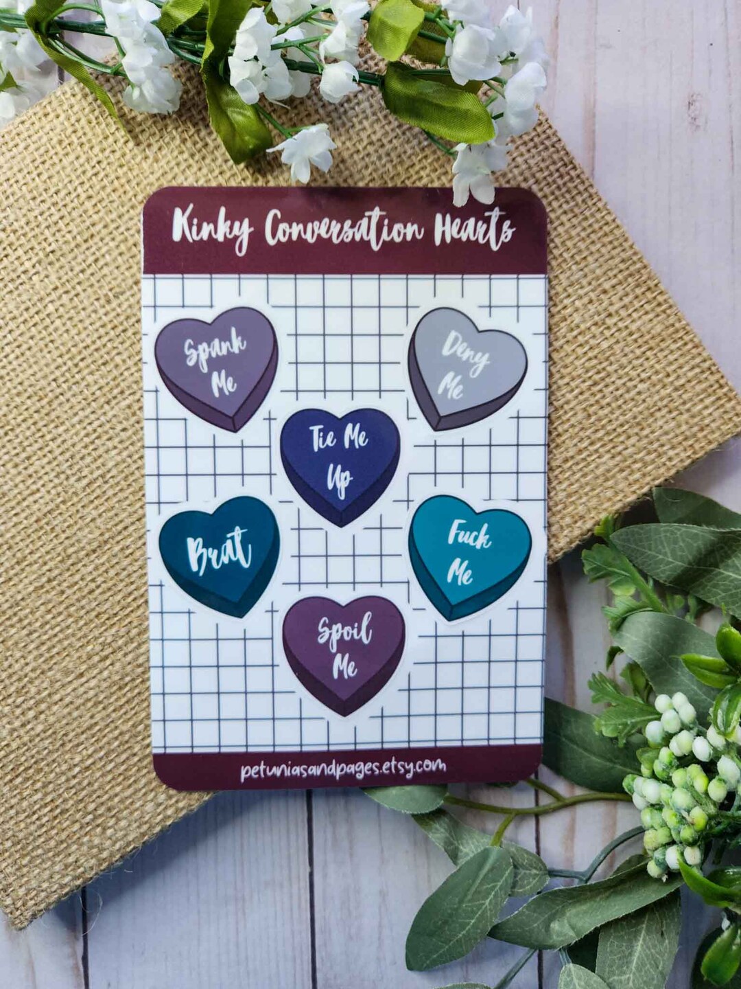 Kinky Conversation Hearts Stickers, NSFW Stickers, Adult Stickers - Etsy