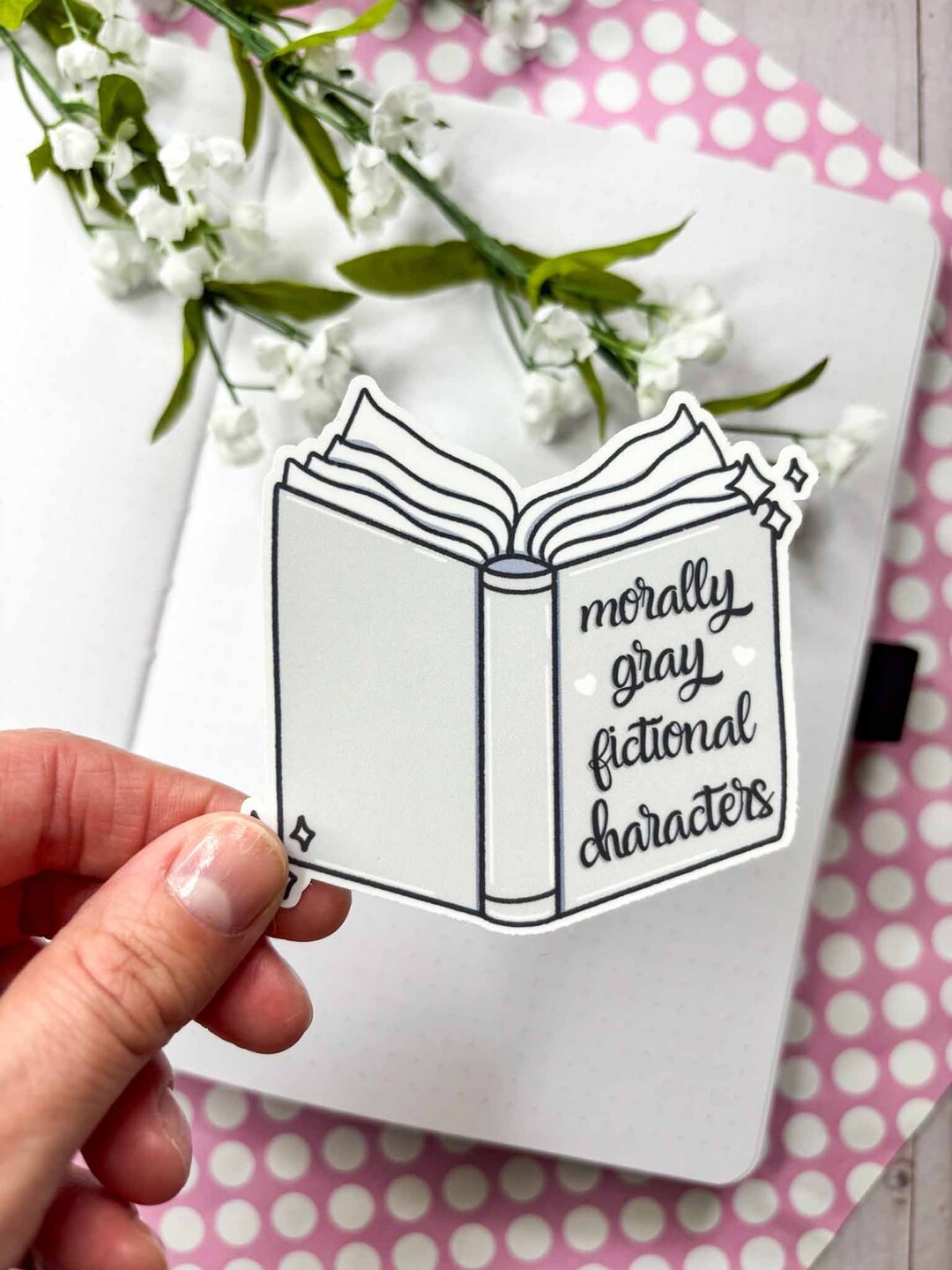 Morally Gray Fictional Characters Vinyl Sticker, Bookish Stickers, Book ...