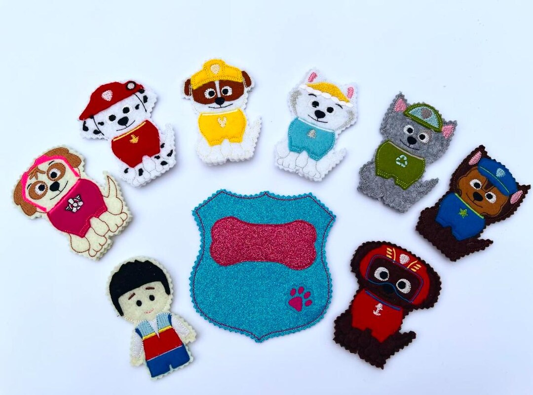 Set of 8 Finger Puppets-inspired by PAW Patrol Finger Puppet Set ...