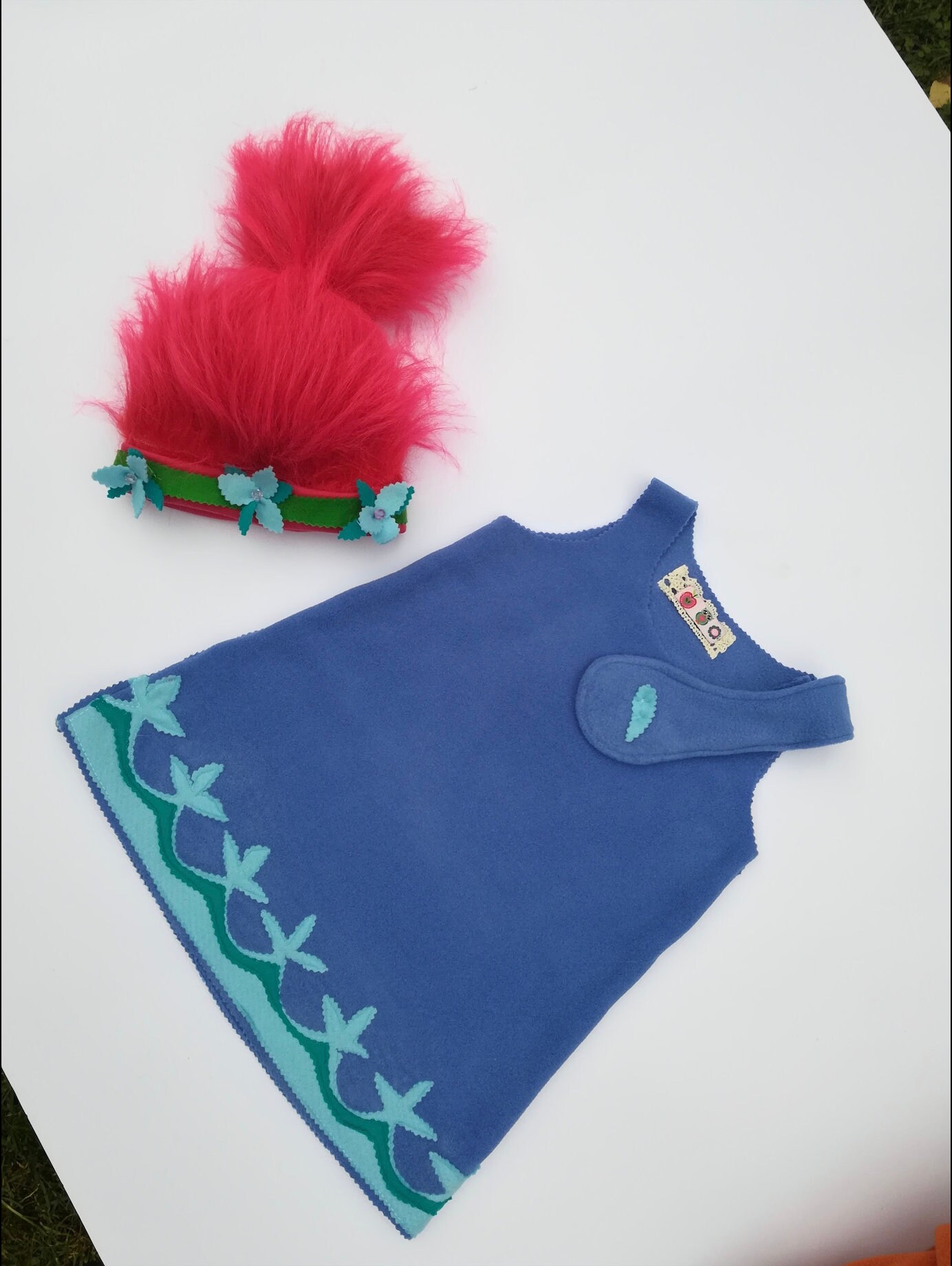 Toddler Princess Poppy Dress, Poppy Troll Costume for Toddler, Handmade ...