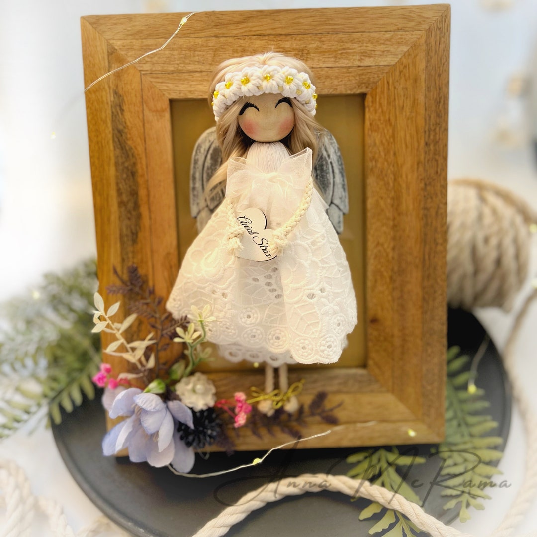 Angel in a Frame With Plaster Wings Unique Gift for a - Etsy