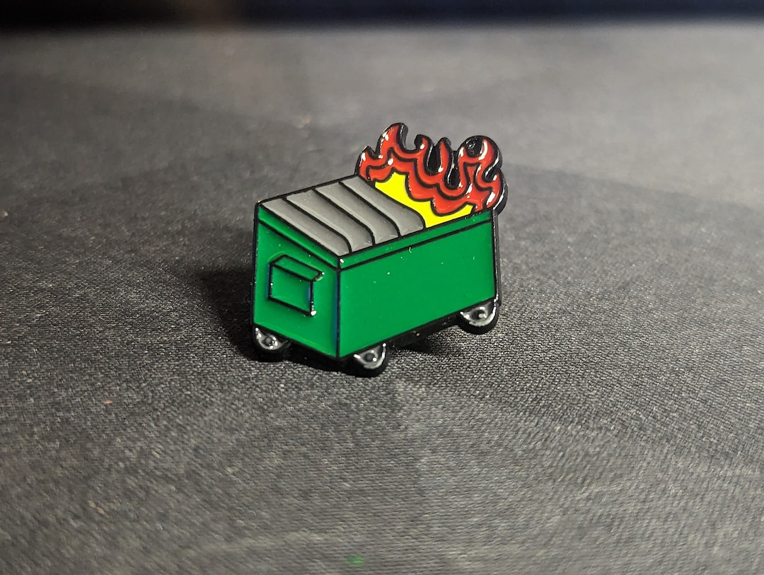 Dumpster Fire Enamel Pin - Etsy