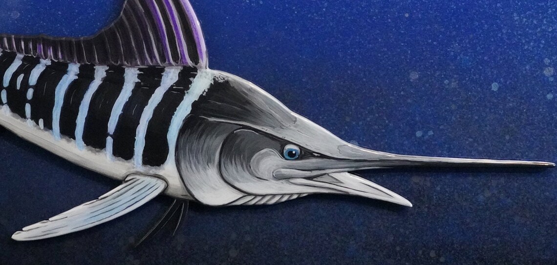 Striped Marlin Wall Art - Wall Decor - Fish Wall Decor - Marlin Art - Etsy