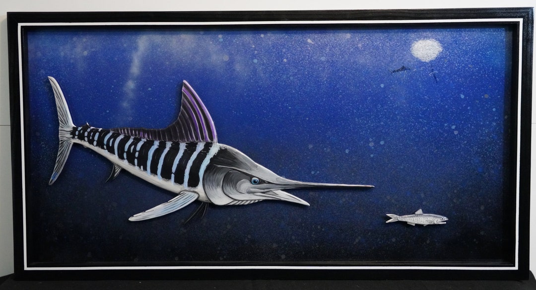 Striped Marlin Wall Art - Wall Decor - Fish Wall Decor - Marlin Art - Etsy
