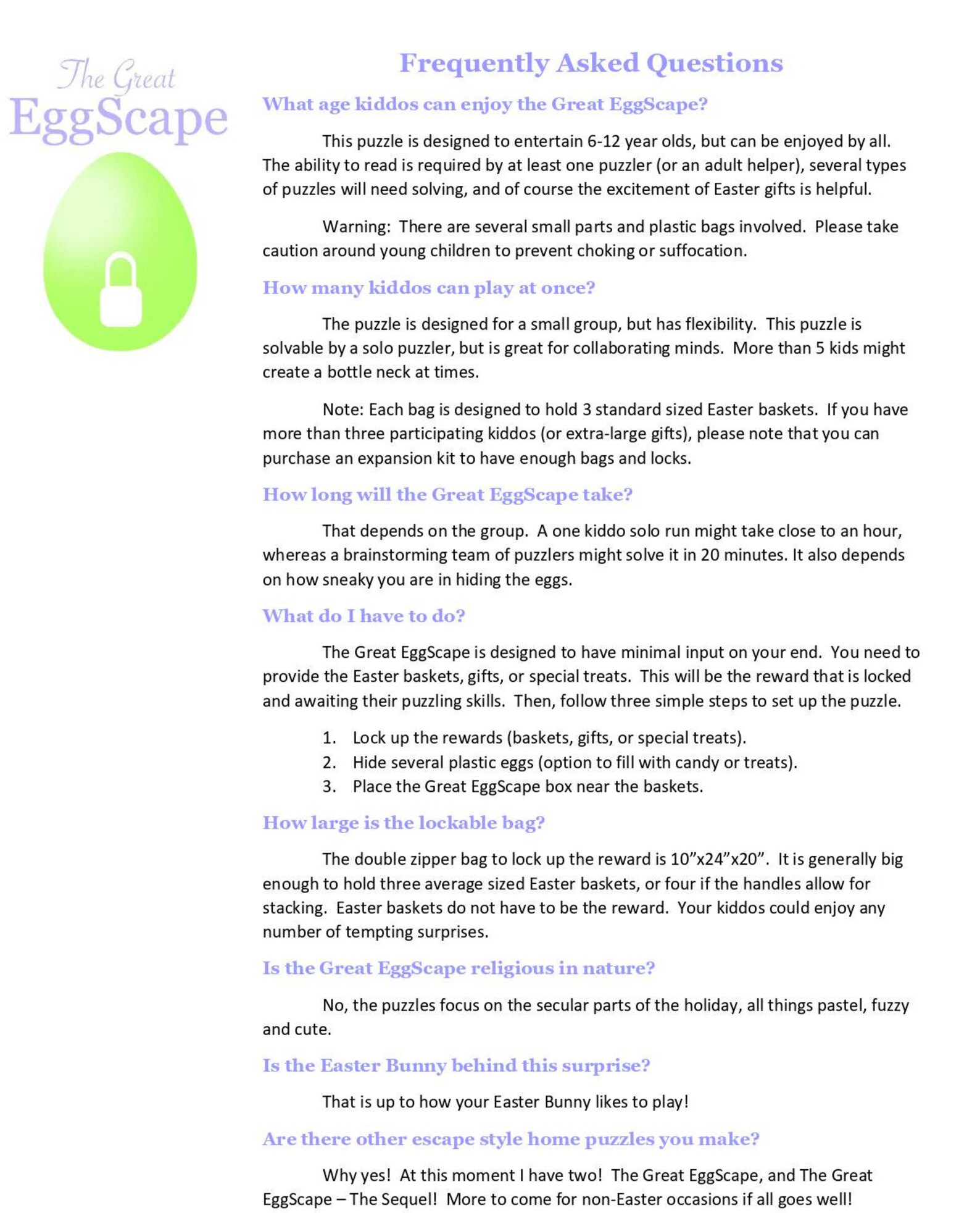 The Great Eggscape - an At-home Easter Escape Experience - Etsy