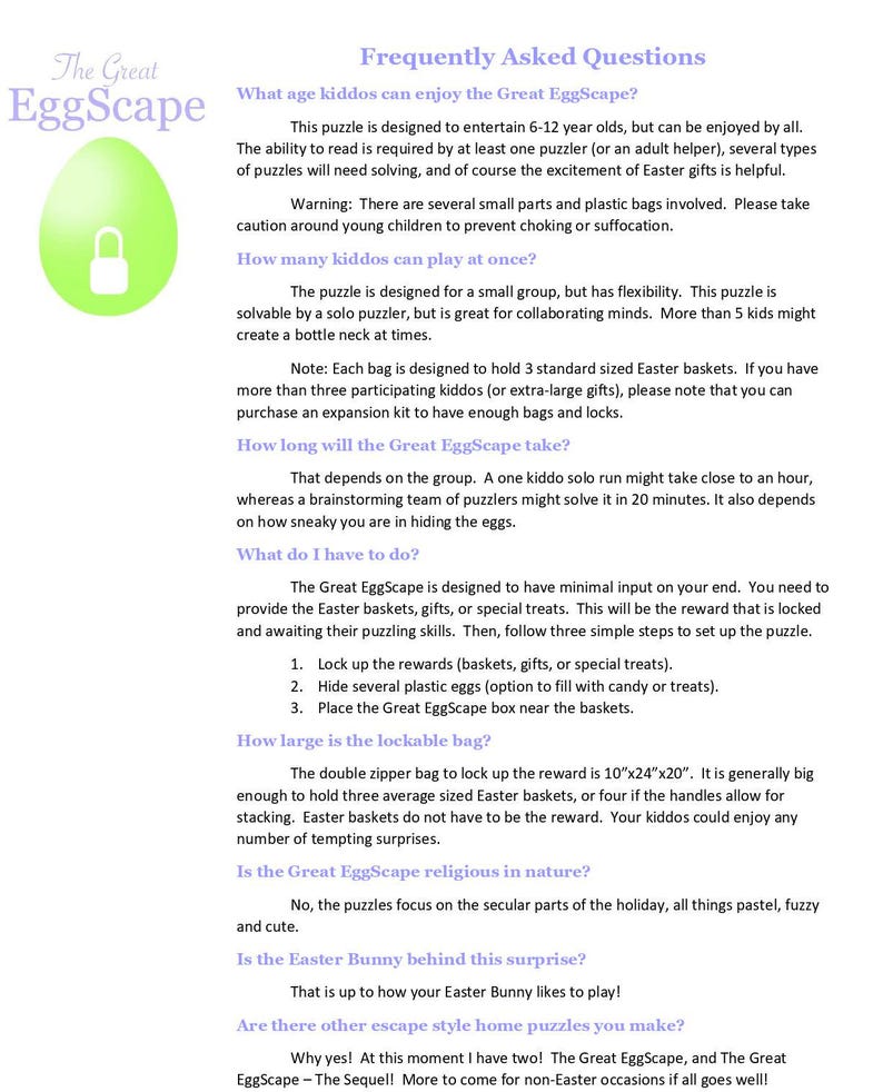 The Great Eggscape - an At-home Easter Escape Experience - Etsy