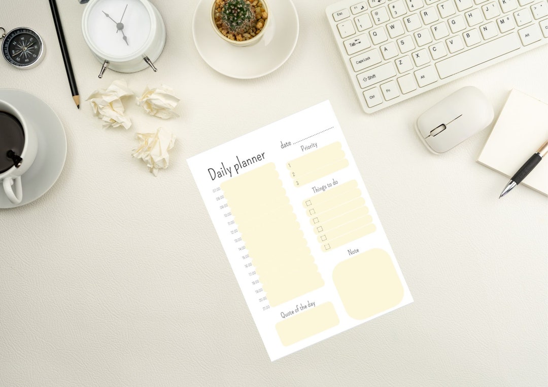 Printable Daily Planner Pastel Colour - Etsy