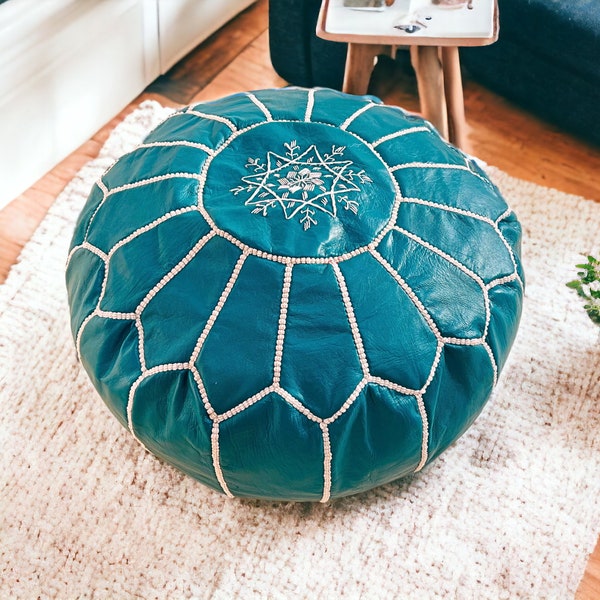 Turquoise Pouf - Etsy