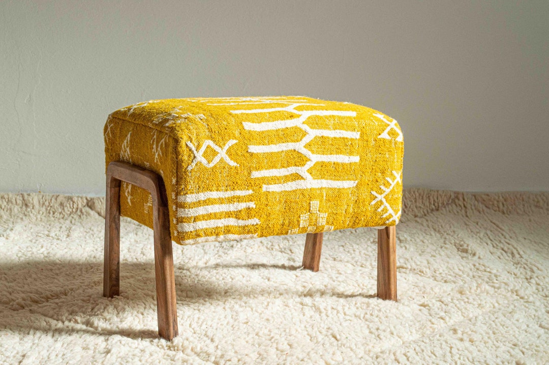 Moroccan Kilim Bench, Boucle Ottoman, Teddy Leg Rest, Sherpa Chair ...