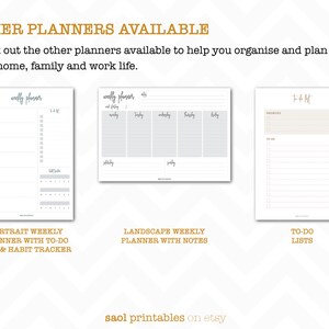 Weekly Planner Blue Grey // Printable Undated Weekly Planner, A4 Size ...