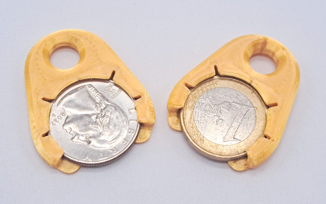 Coin Holder Keychains 6 Pack Quarter Keeper Minimalist for Shopping ...