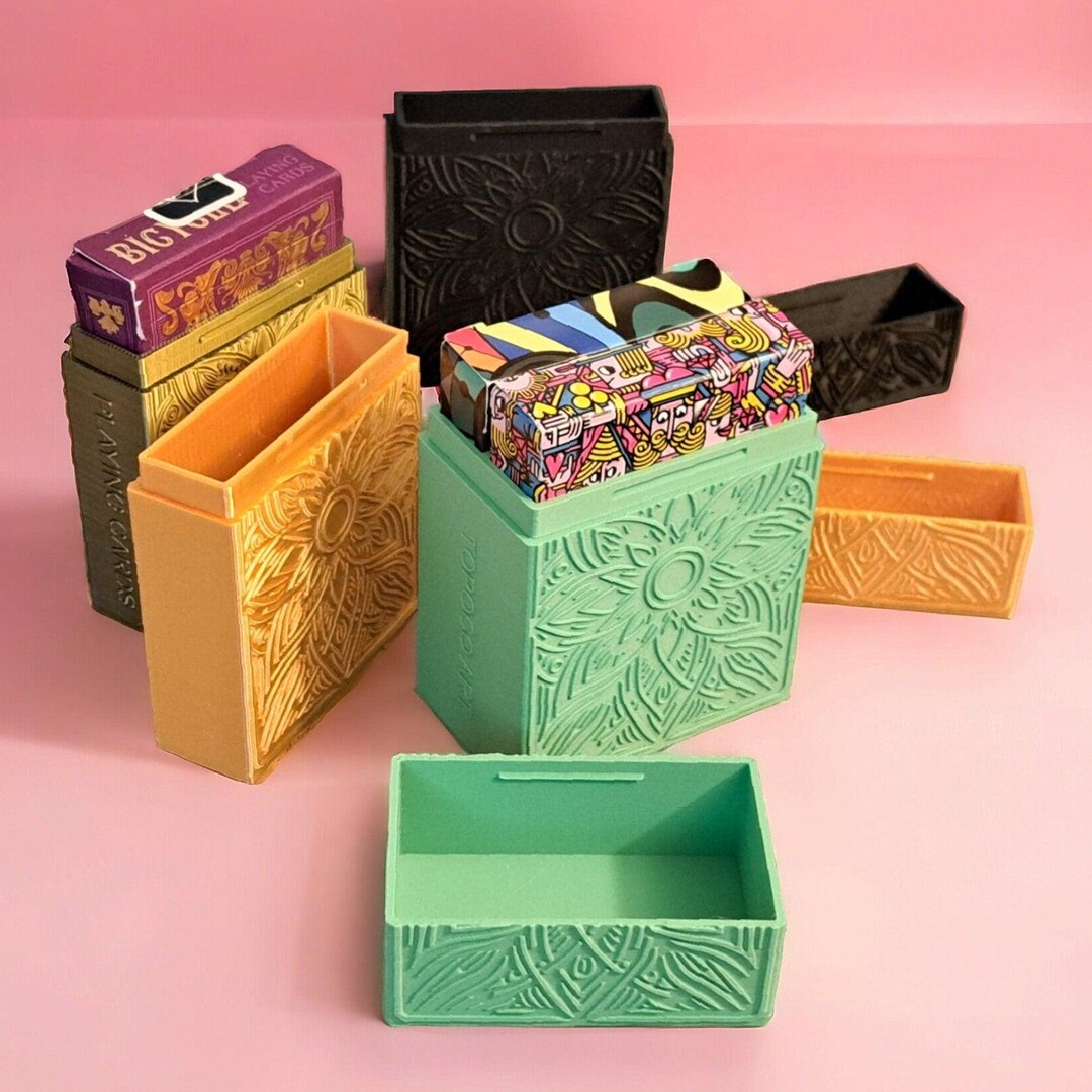 Playing Card Protector Box Hard Plastic Durable Stylish Portable Case ...