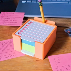 Sticky Note Holder Multifunctional Productivity Stencils Office Desk ...