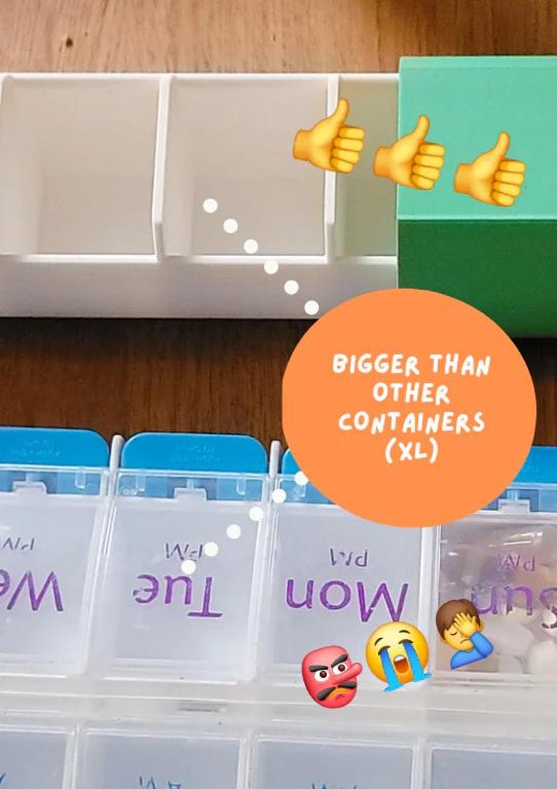Weekly Pill Organizer Case Large 7 Day Medicine Box Travel Pill ...
