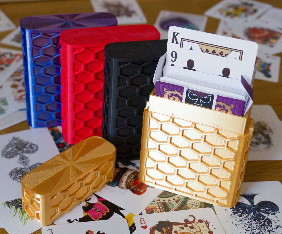 Playing Card Protector Box Hard Plastic Durable Stylish Portable Case ...