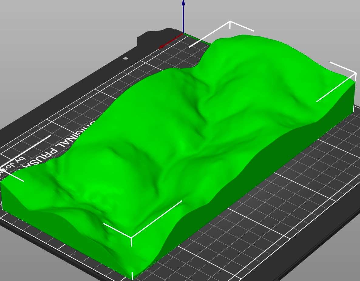 3D Printed Topographic Map - Etsy