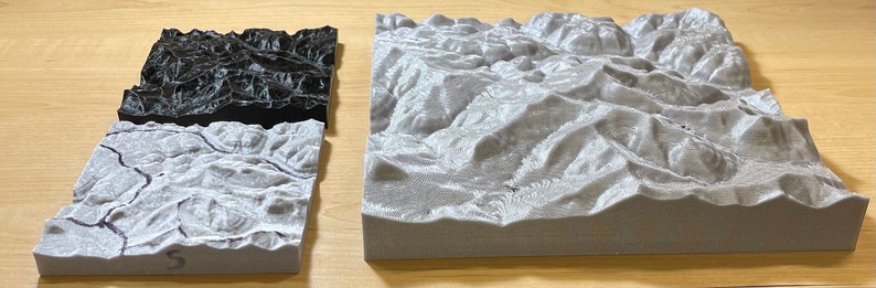 3D Printed Topographic Map - Etsy
