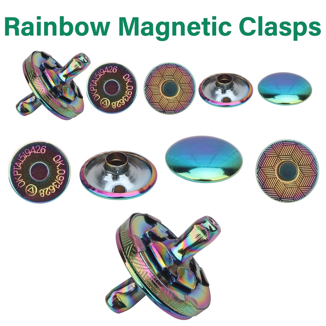 Magnetic Snap Closure Fastener Rainbow Magnetic Snaps Magnetic Button ...