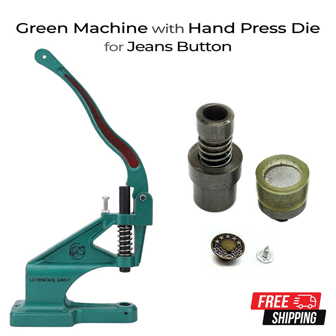 Jeans Buttons Hand Press Machine With Fixing Dies, Green Hand Press ...