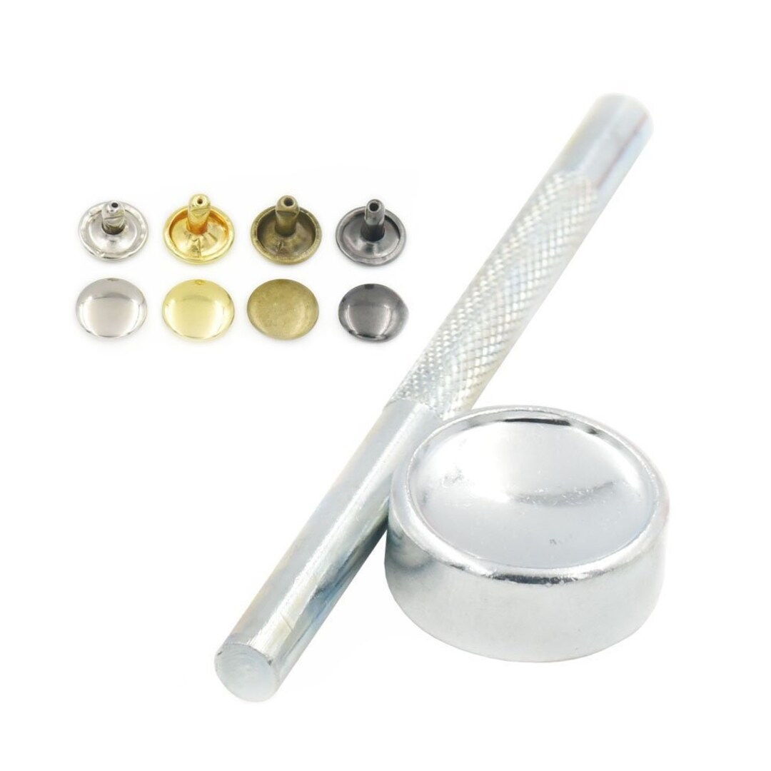Double Cap Leather Rivets Tubular Rivets Fixing Hand Tool, Double Sided ...