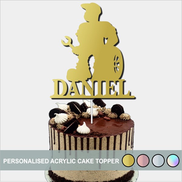 Auto Mechanic Cake Topper - Etsy