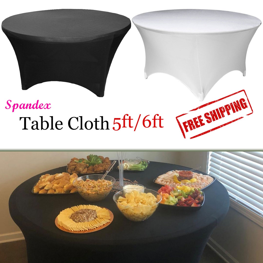 Spandex Round Tablecloth Stretch Table Cover Elastic - Etsy