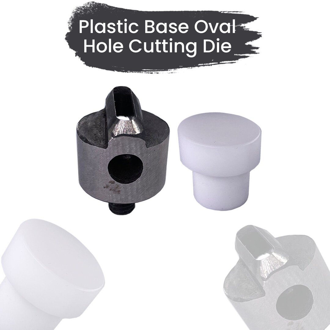 Oval Shape Hole Cutting Dies Set With Plastic Base Dies, Hollow Cutter ...