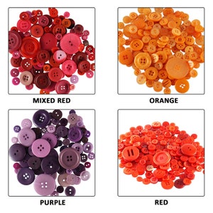 Different Size & Colour Plastic Buttons, Plastic Sewing Buttons for ...