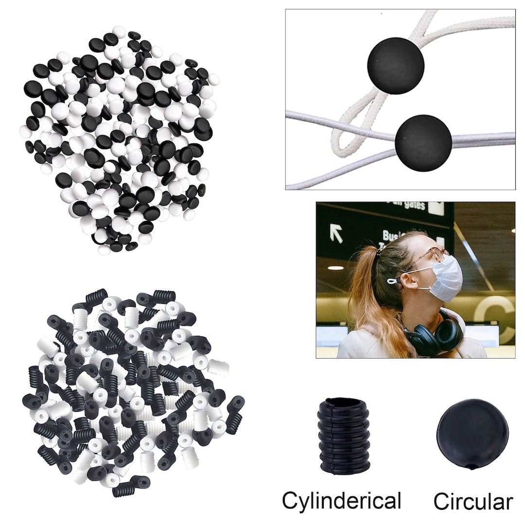 Silicone Toggle Cord Lock, Elastic Cord Lock, Slider Stopper, Non Slip ...