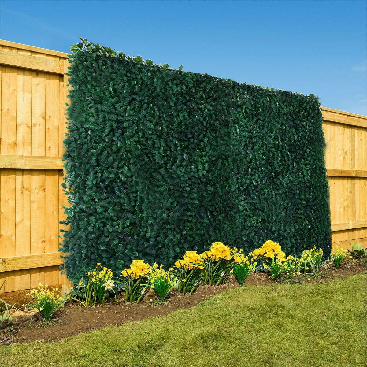 6pcs Artificial Hedge Panels Green Grass Backdrop Wall Fake Hedge for ...