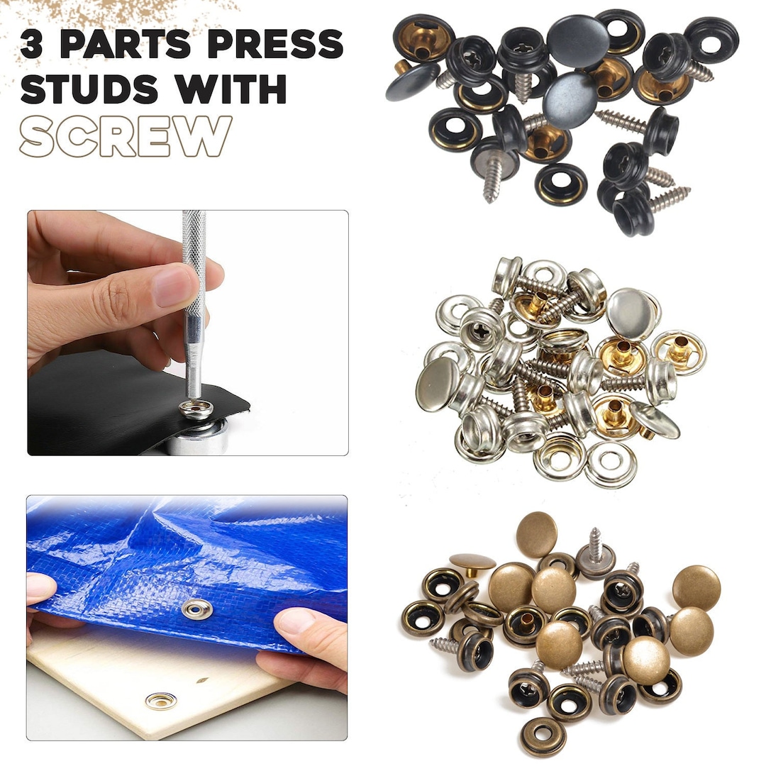 Screw Press Studs Marine Grade Canvas and Upholstery Boat Cover Snaps ...
