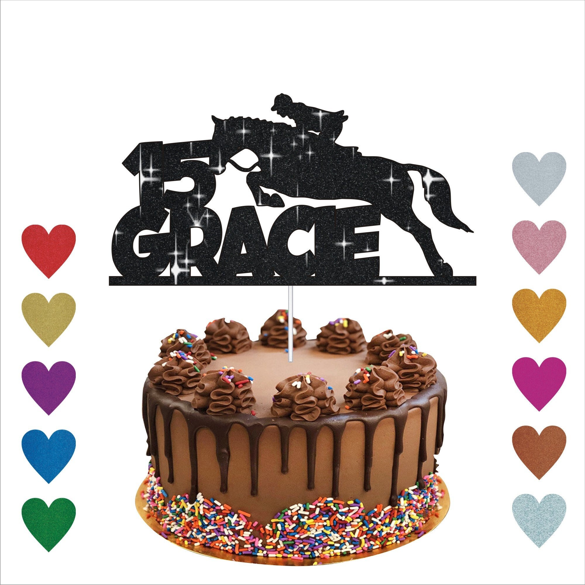 Horse Rider Themed Birthday Cake Topper Decoration Horse Riding Cake ...