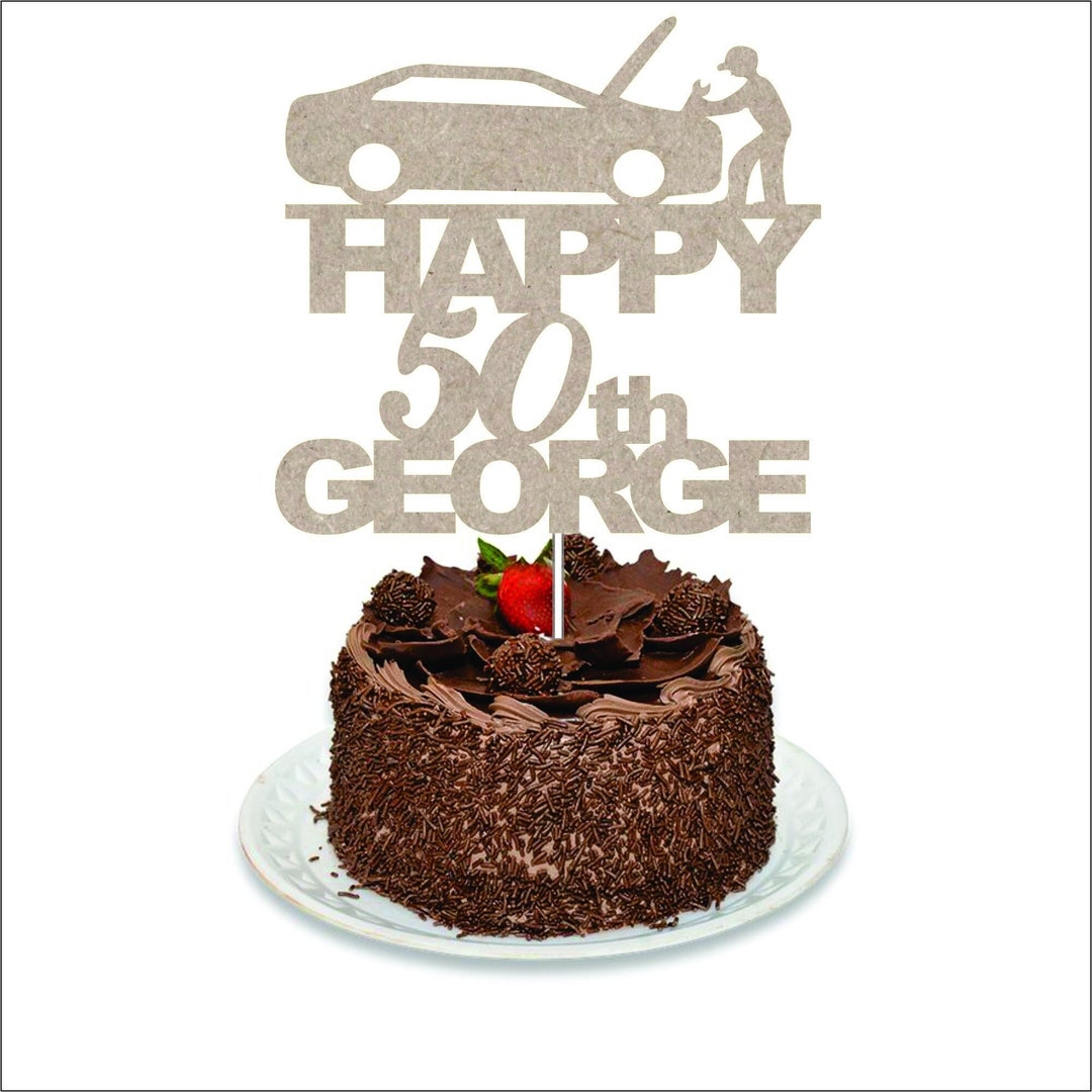 Personalized Car Mechanic Cake Topper, MDF Mechanic Theme Cake Topper ...