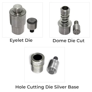 Rivets Fixing Dies Set, Hand Press Green Machine Dies Set for Leather ...