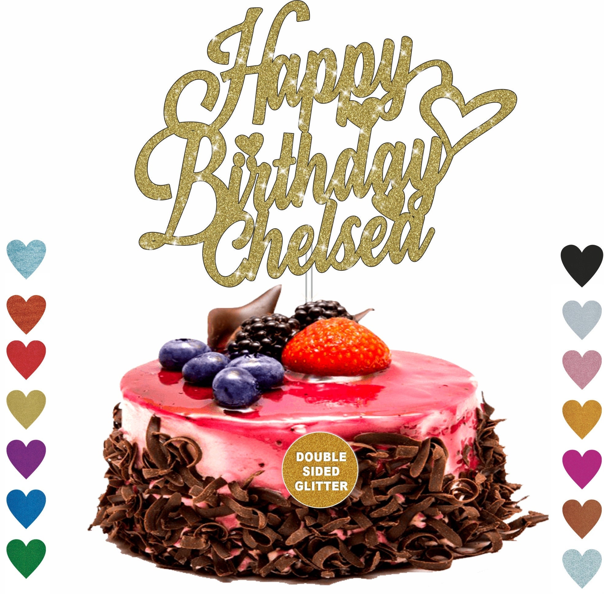 Personalized Birthday Cake Topper Custom Happy Birthday Cake - Etsy