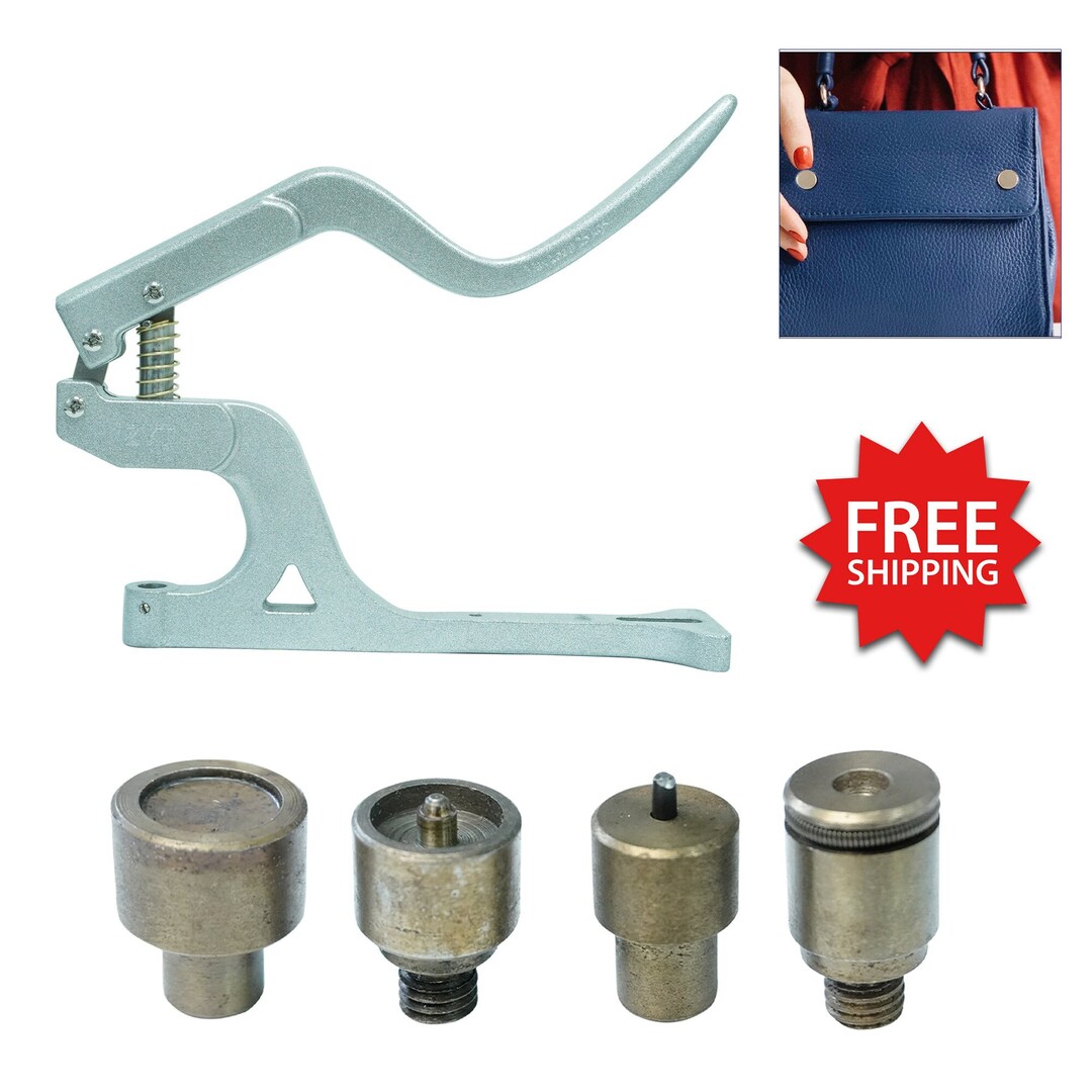 Snap Fasteners Fixing Dies Set, 4 Parts Studs Fixing Dies Set, S Spring ...