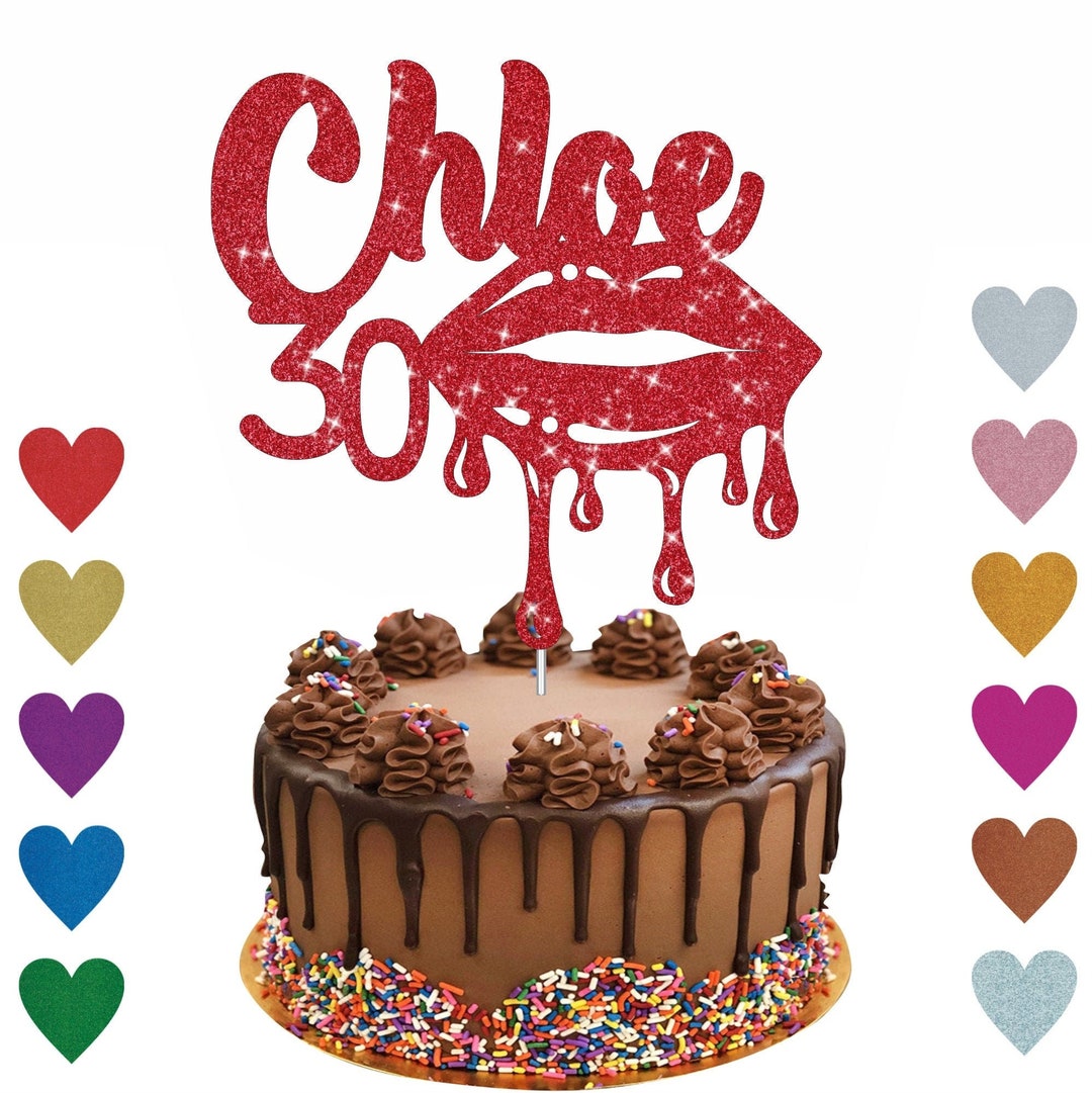 Personalized Birthday Cake Topper Kiss Cake Topper for Young Custom ...