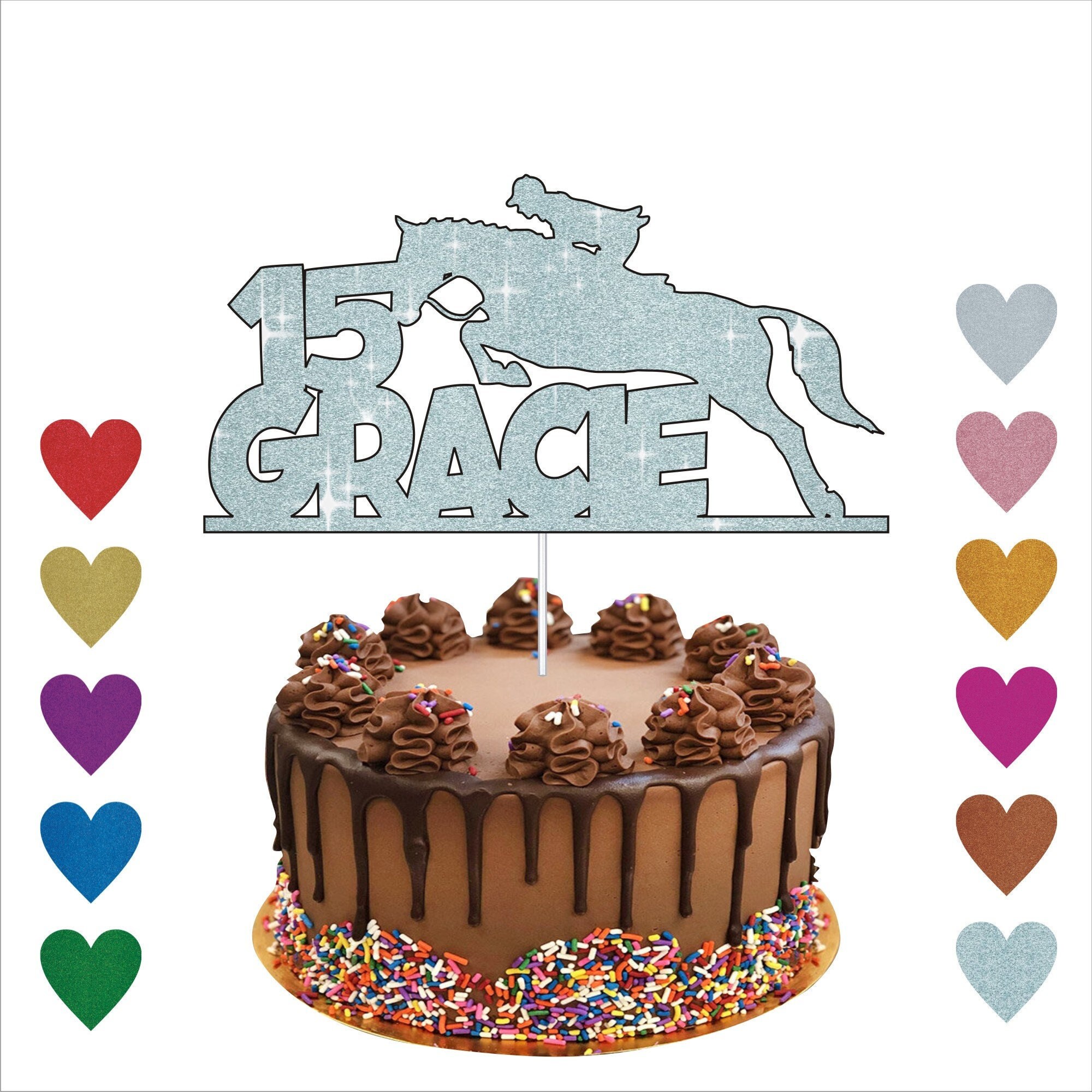 Horse Rider Themed Birthday Cake Topper Decoration Horse Riding Cake ...