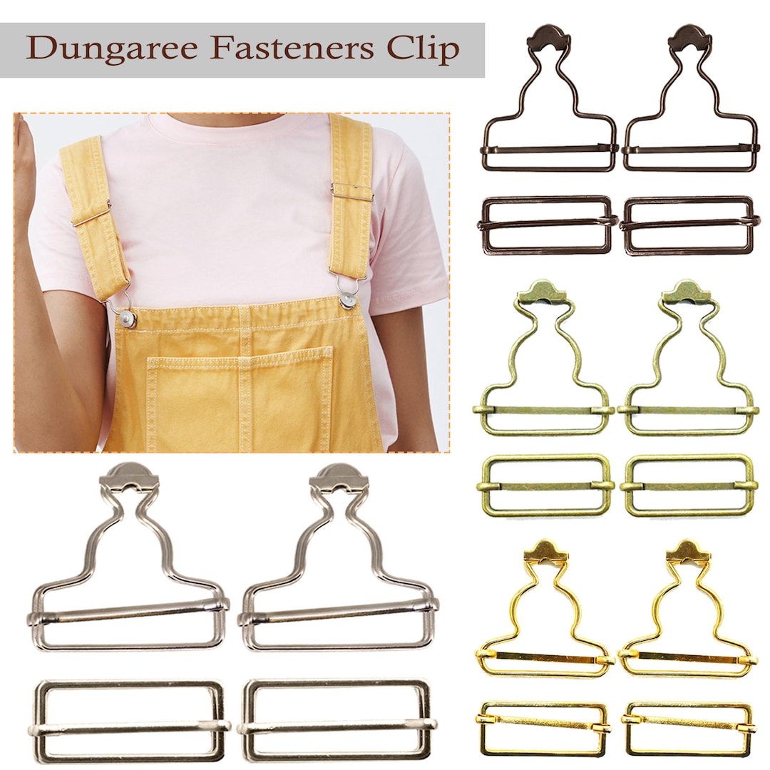Metal Dungaree Buckles With Rectangle Slider Fasteners for Braces, Hand ...