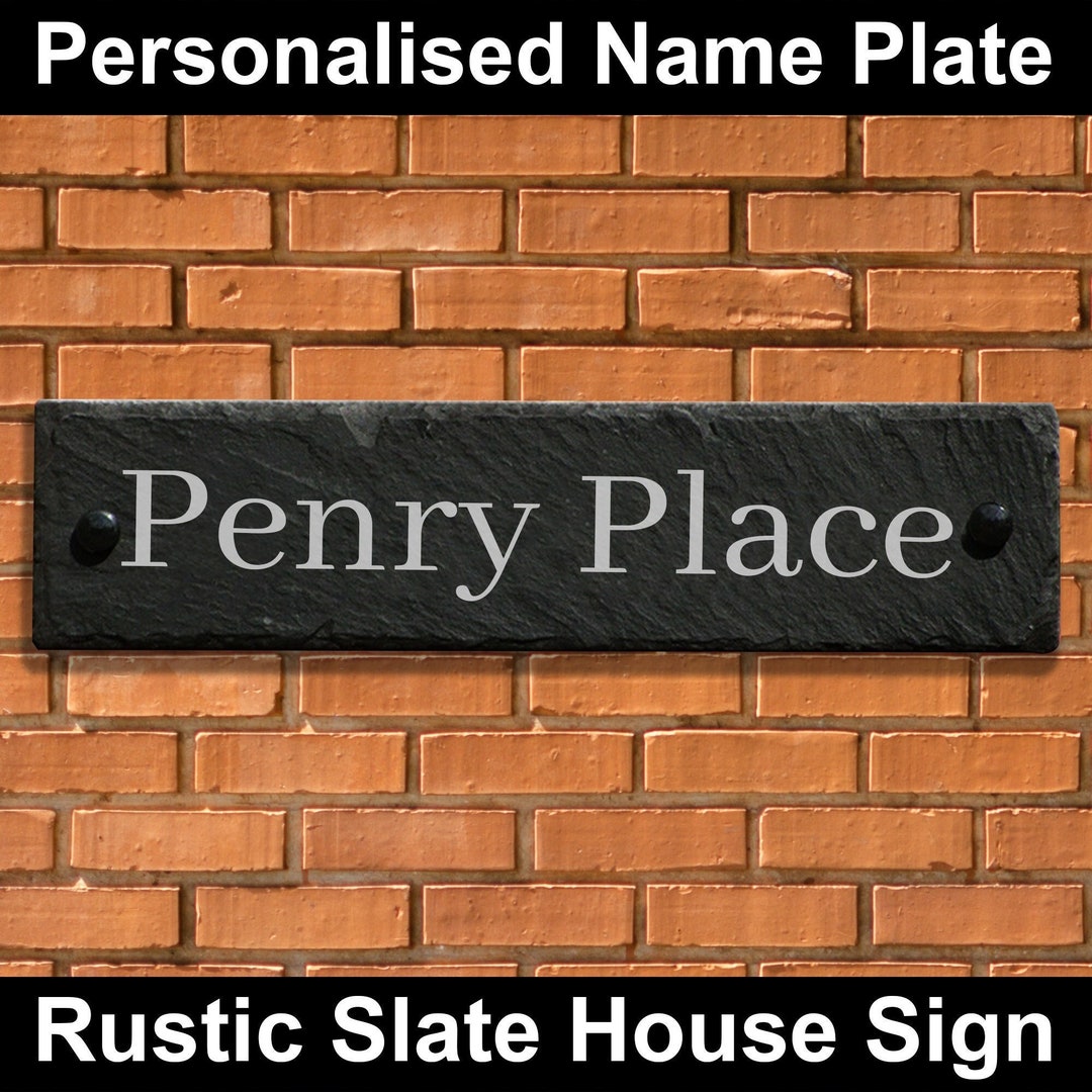 House Sign Slate House Plaque Slate Name Plates House Name Plates ...