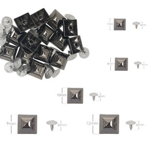 50/100pcs High Cup Brass Pyramid Studs Rivets With Base Pins Leather ...
