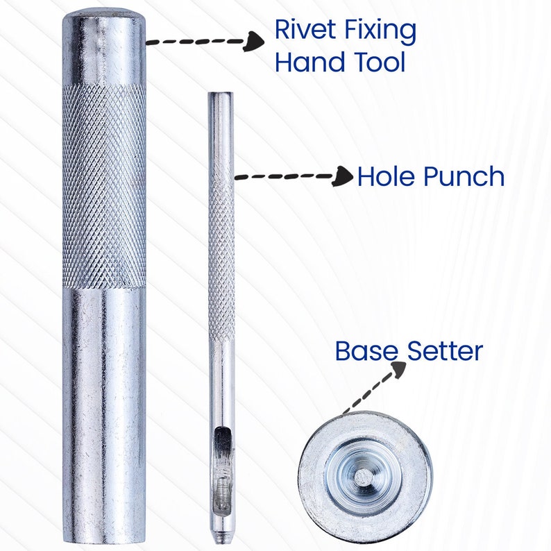 Double Cap Leather Rivets Tubular Rivets Fixing Hand Tool, Double Sided ...