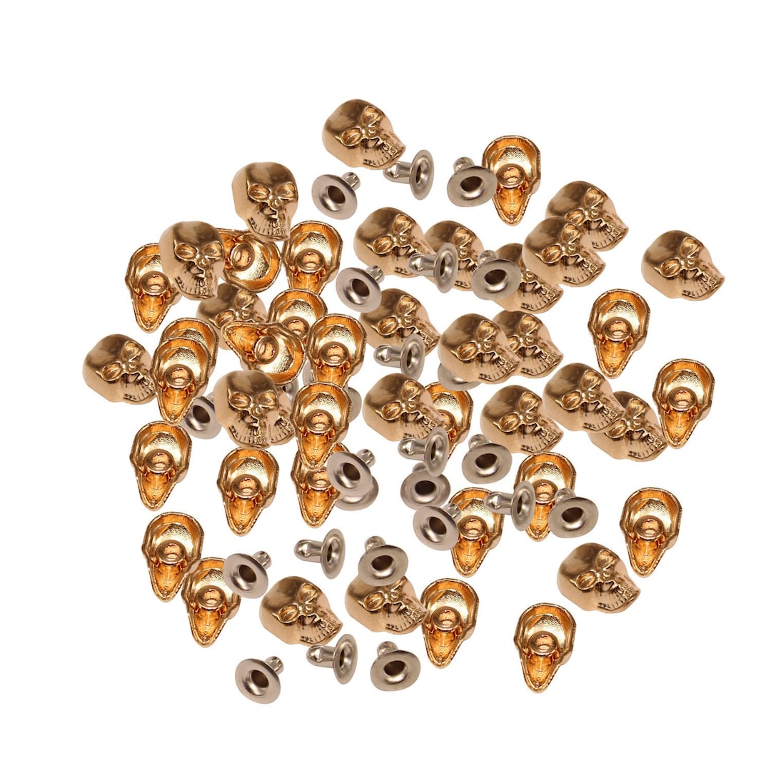 Skull Head Rivets, Metal Rivets, Skull Rivets Studs With Pin Back and ...