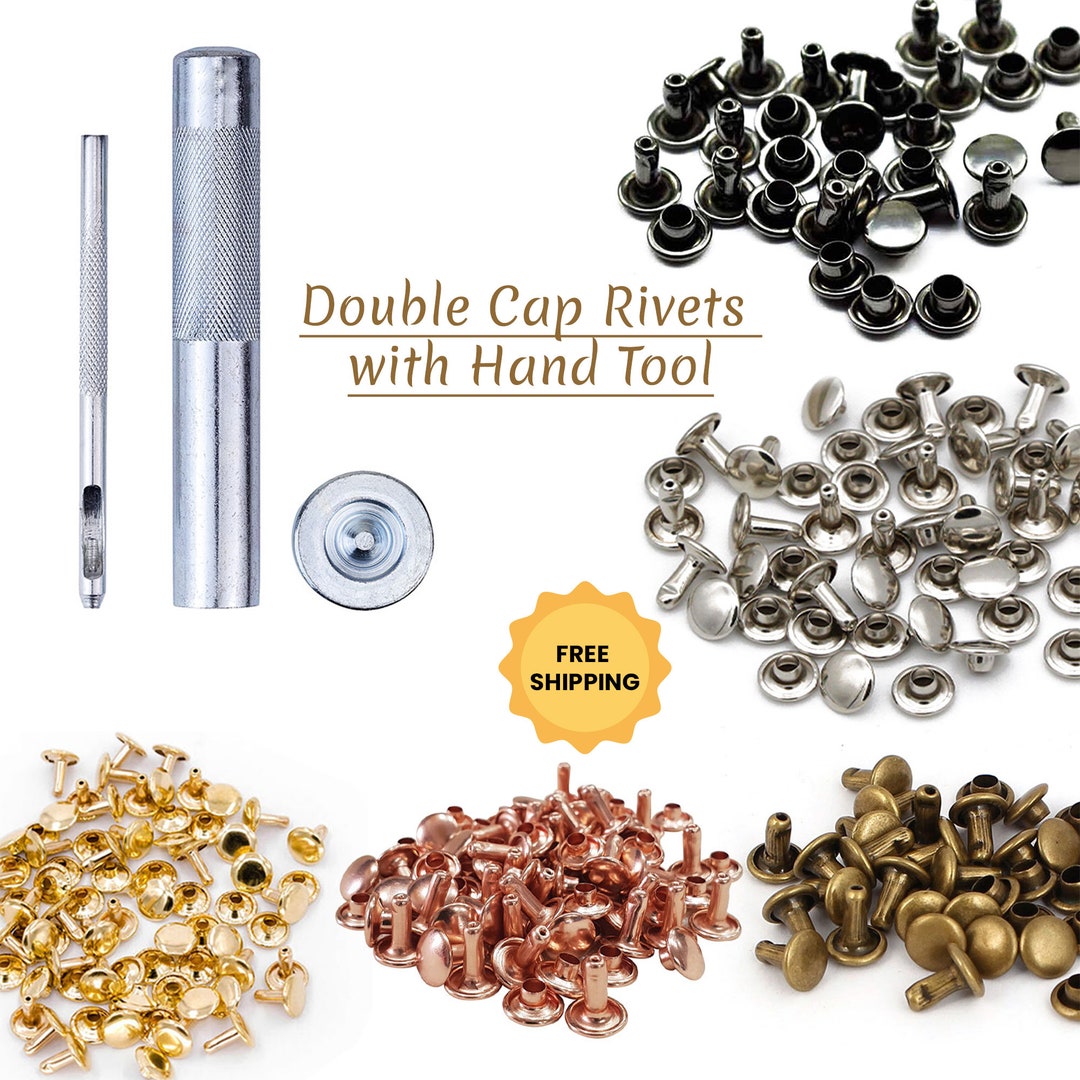 Double Cap Rivets, Tubular Rivets, Metal Studs, Cap Studs With 3pcs ...
